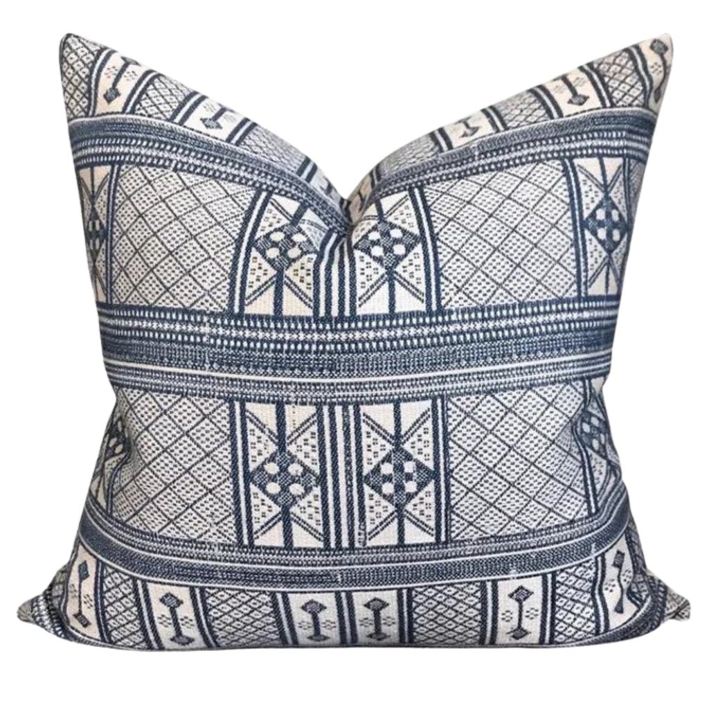 READY TO SHIP Designer Peter Dunham INDOOR Woven Masai in Indigo Pillo ...